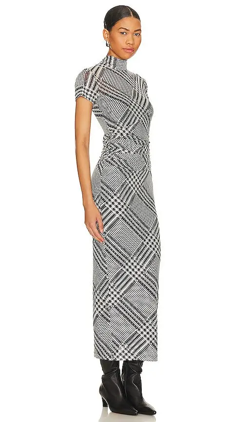 knee length dresses for ladies Lady Black Tie - Dominique Dark Denim Midi Dress