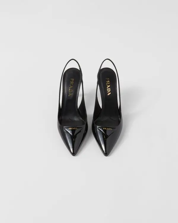 Prada Patent Leather Slingback Pumps