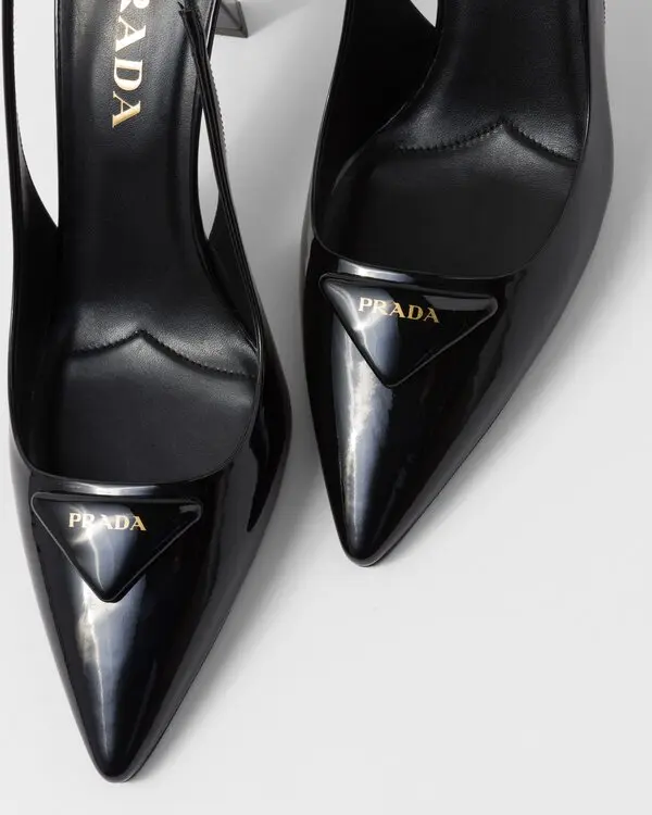 Prada Patent Leather Slingback Pumps