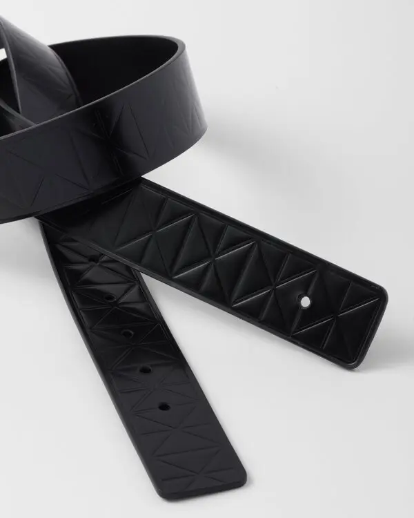 Prada Brushed Leather Belt Strap