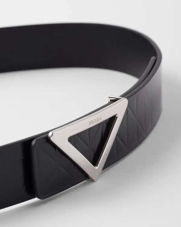 Prada Brushed Leather Belt Strap
