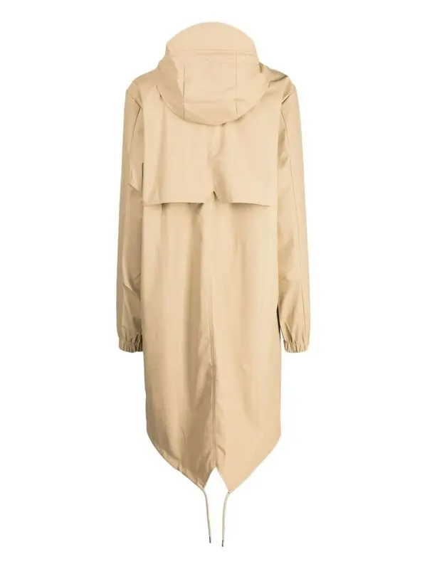 Rains Fishtail Waterproof Parka Coat - Neutrals