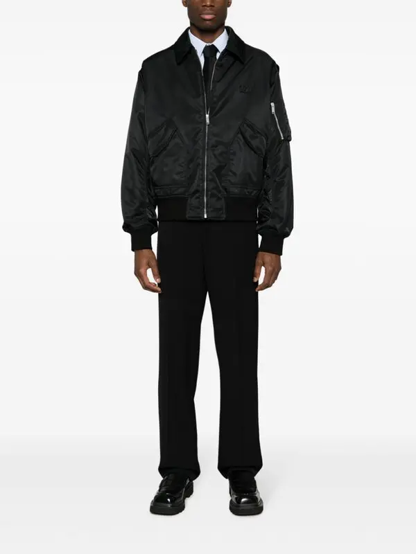 Valentino Garavani Vlogo Signature-appliqué Bomber Jacket