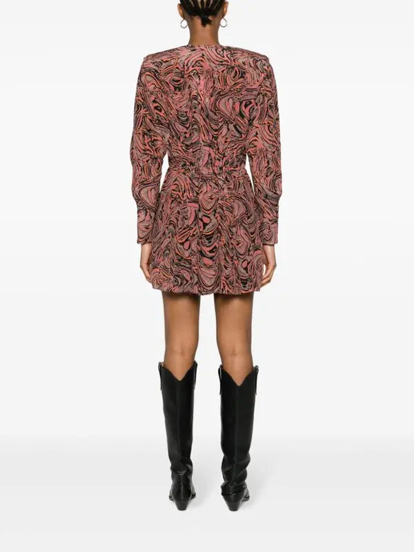 IRO PARIS Masca Swirl-print Mini Dress