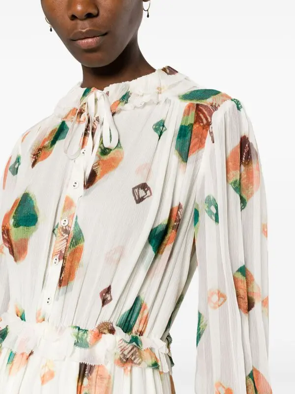 Ulla Johnson Reina Chiffon Midi Dress - Neutrals
