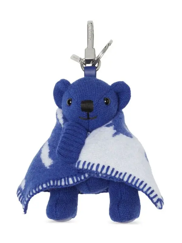 Burberry Thomas Bear Wool-blend Keyring - Blue