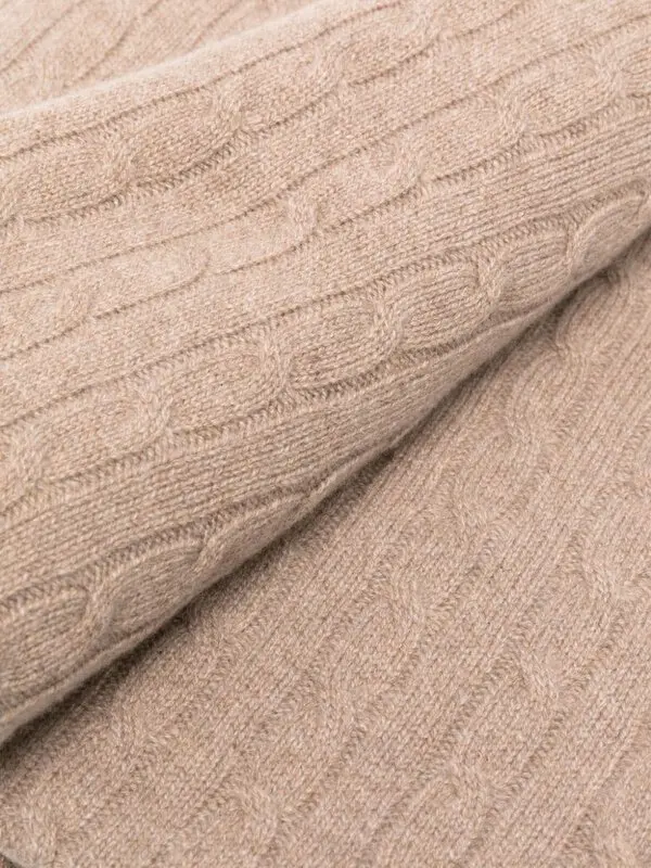 Ralph Lauren Cable-knit Cashmere Blanket - Neutrals