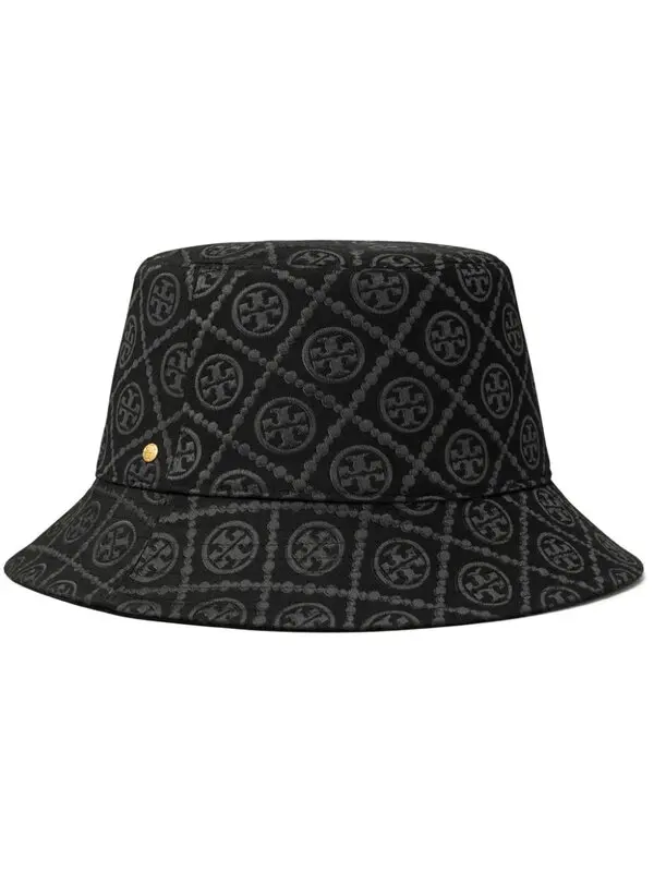 Tory Burch T Monogram Bucket Hat - Black