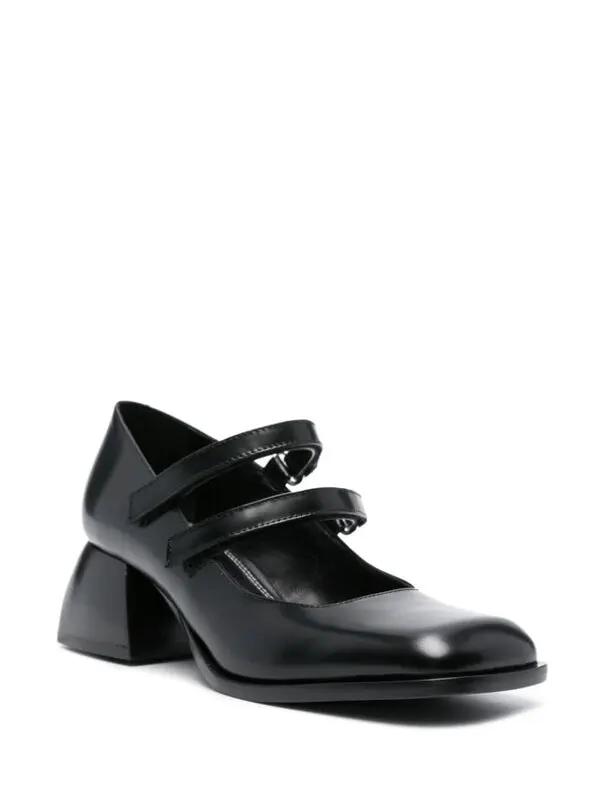 NODALETO Square-toe 50mm Leather Pumps