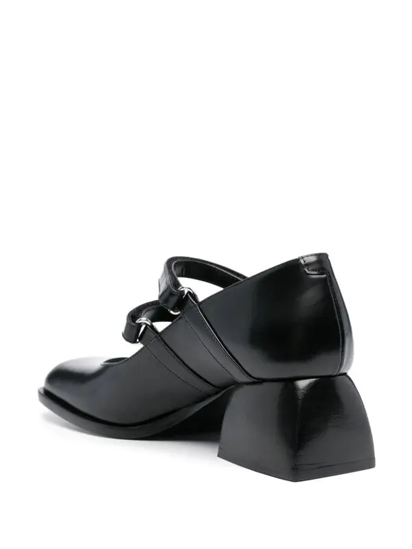NODALETO Square-toe 50mm Leather Pumps