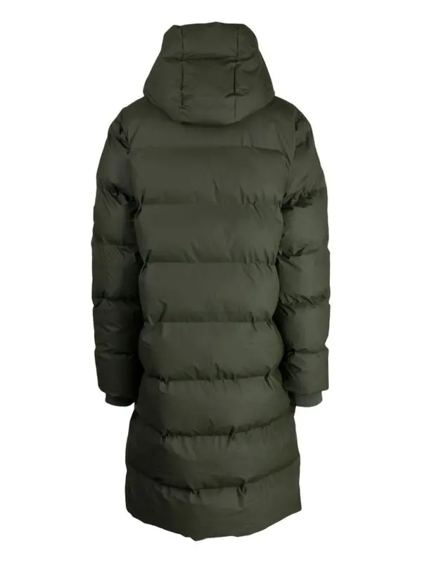 Rains Alta Quilted Padded Coat - Green