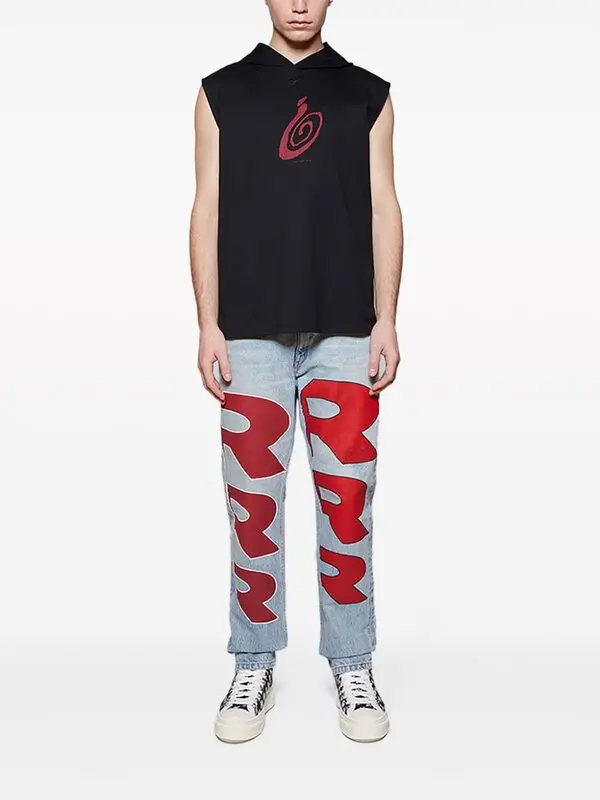 COURREGES Logo-appliqué Sleeveless Hoodie