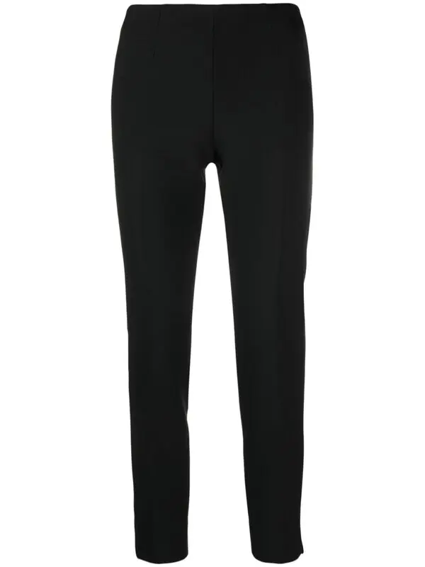 Peserico Cropped Slim-fit Trousers - Black