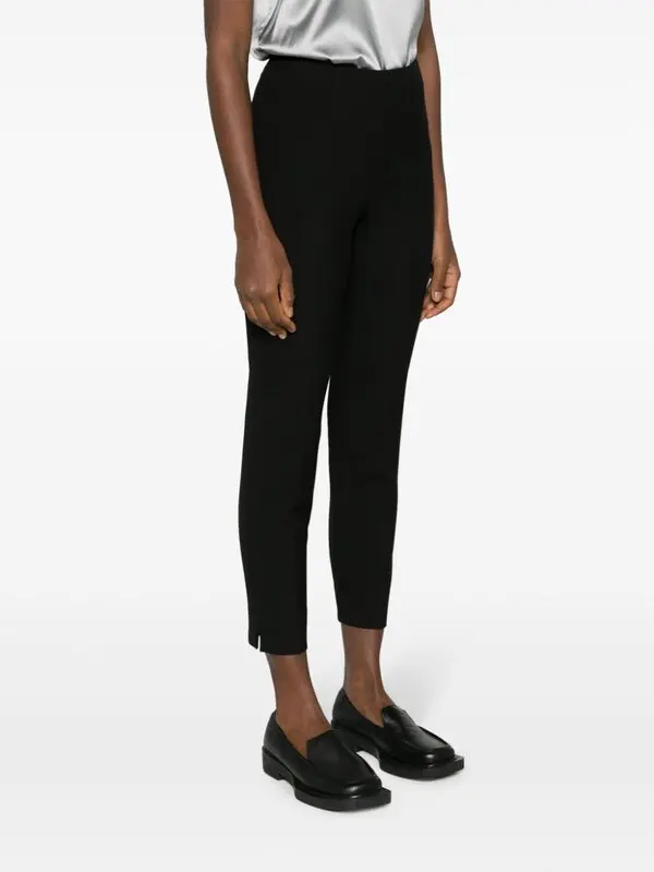 Peserico Cropped Slim-fit Trousers - Black