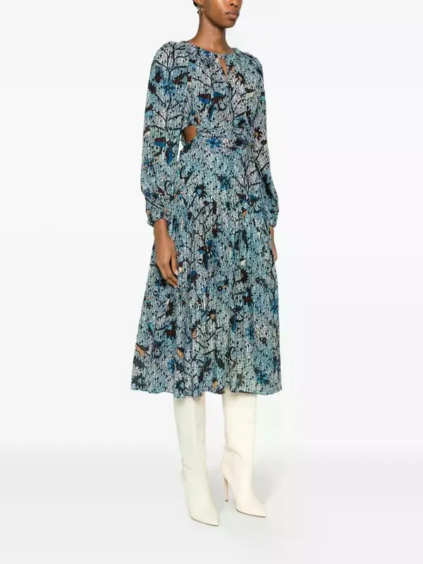 Ulla Johnson Helia Batik Cut-out Midi Dress
