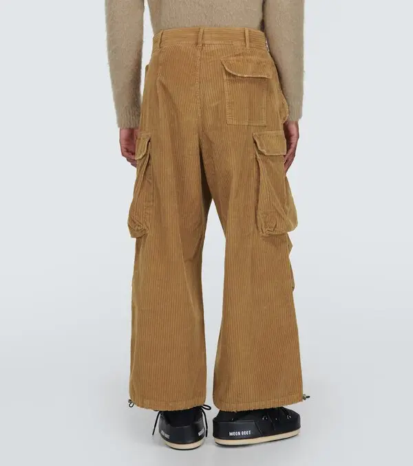 Alanui Velvet Corduroy Cargo Pants - Brown