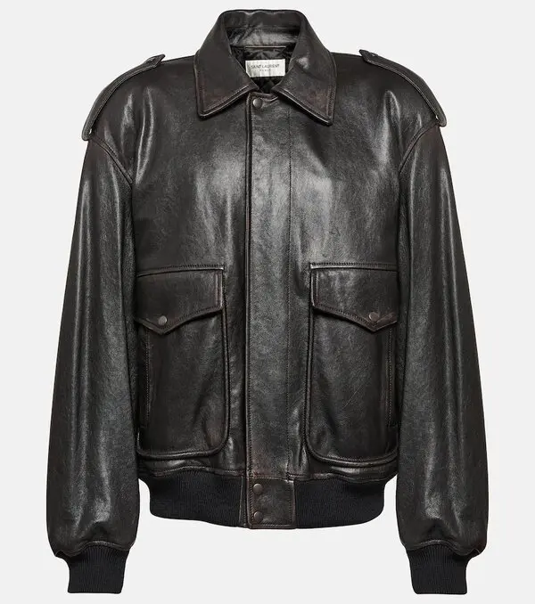 Saint Laurent Leather Blouson Jacket