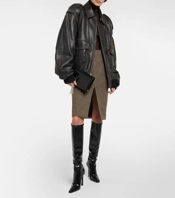 Saint Laurent Leather Blouson Jacket