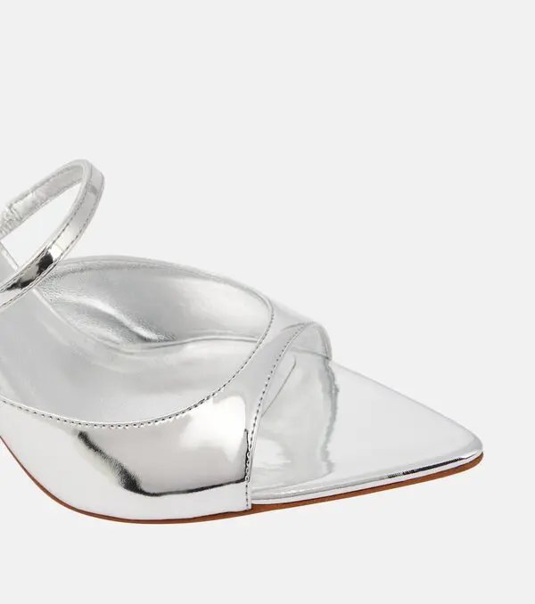 GIA BORGHINI Aimeline Metallic Faux Leather Sandals