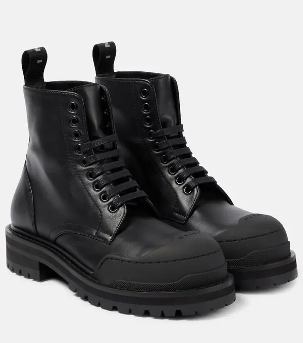 Marni Dada Leather Combat Boots
