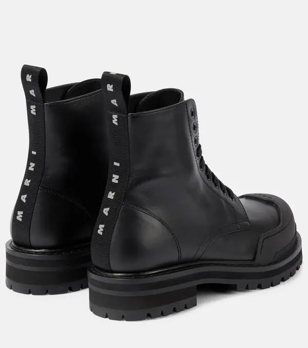Marni Dada Leather Combat Boots