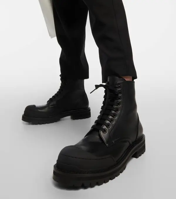 Marni Dada Leather Combat Boots