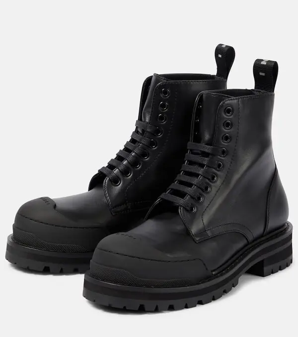 Marni Dada Leather Combat Boots