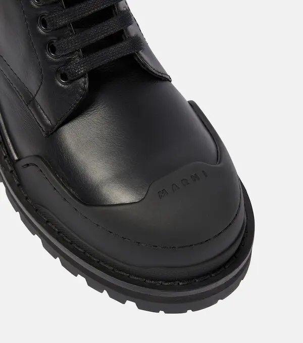 Marni Dada Leather Combat Boots
