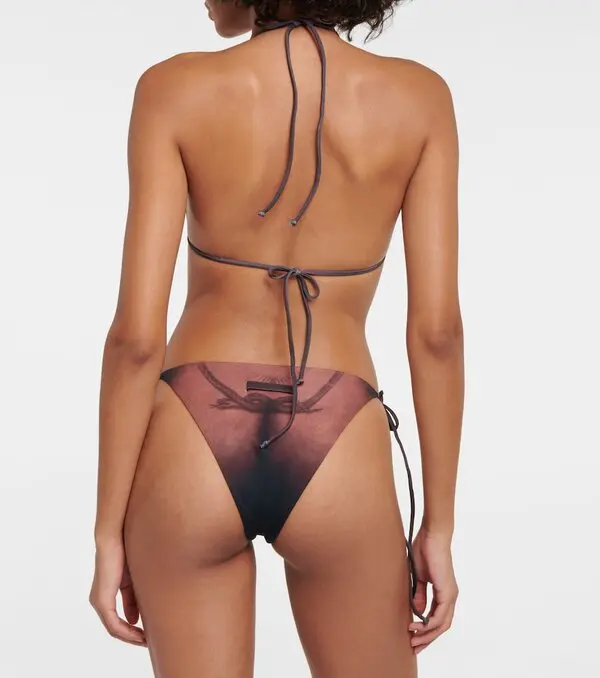 JEAN PAUL GAULTIER Tattoo Collection Bikini Bottoms - Brown