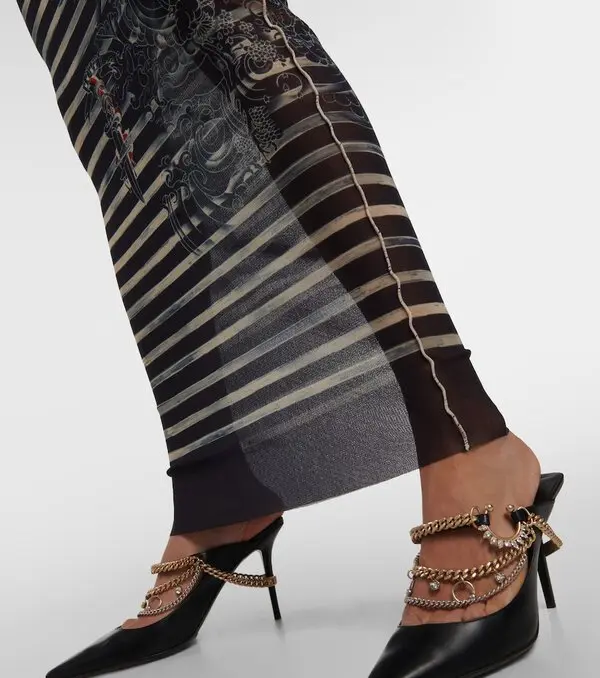 Jean Paul Gaultier Tattoo Collection Printed Maxi Dress In Multicoloured -  40% Off | Editorialist