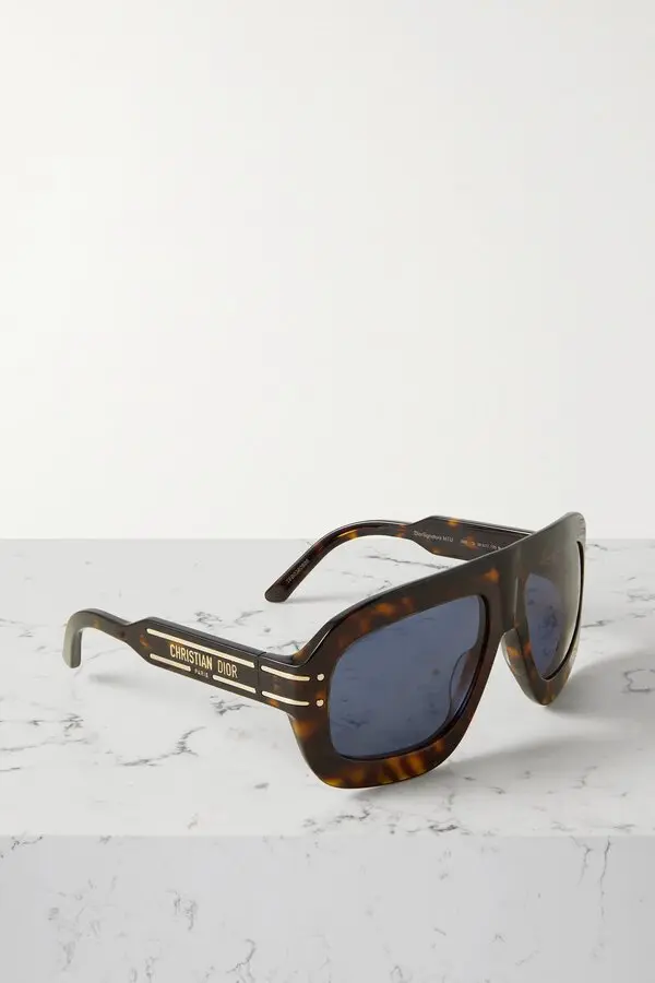 Dior Diorsignature M1u Aviator-style Sunglasses - Tortoiseshell