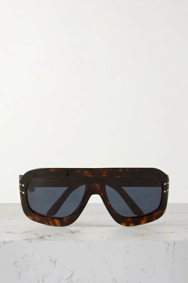 Authentic Dior Oversized Tortoiseshell Sunglasses Gold Logo Arms Made in Italy Authentic Dior Oversized Tortoiseshell Sunglasses Gold Logo  main image 4