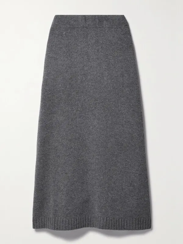 Brunello Cucinelli Wool, Cashmere And Silk-blend Midi Skirt