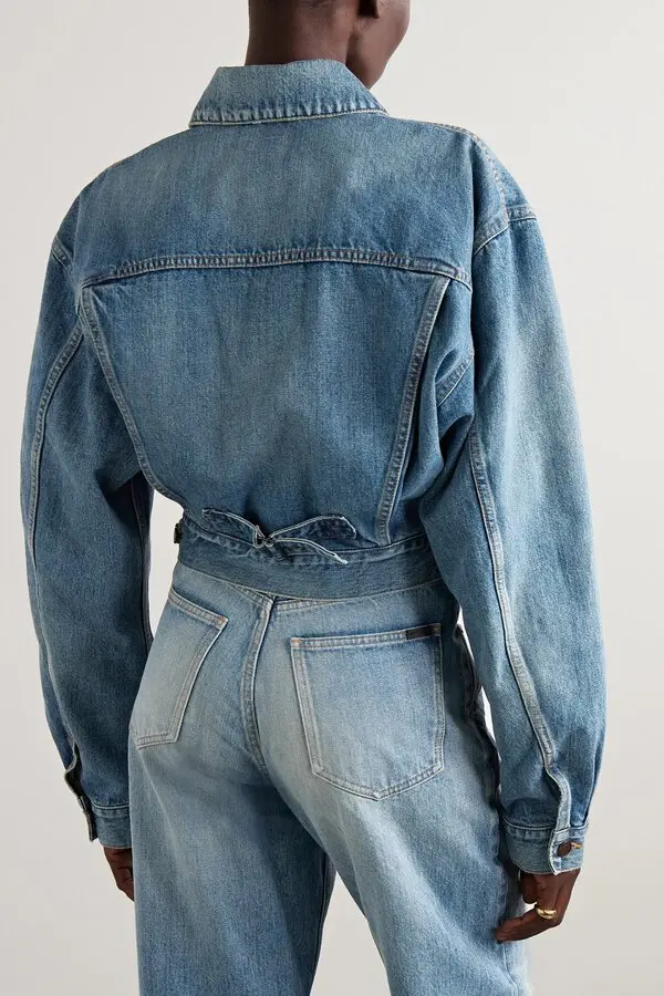 Saint Laurent Cropped Denim Jacket