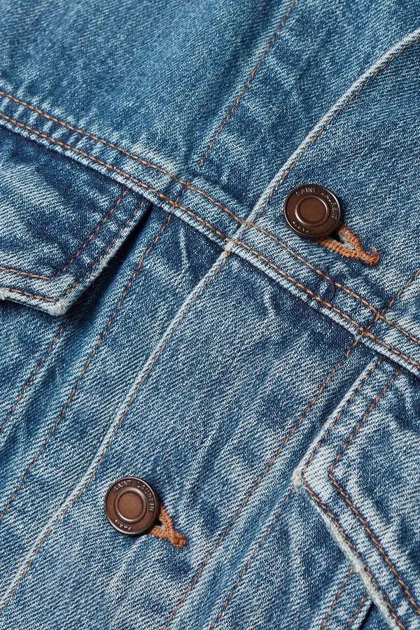 Saint Laurent Cropped Denim Jacket