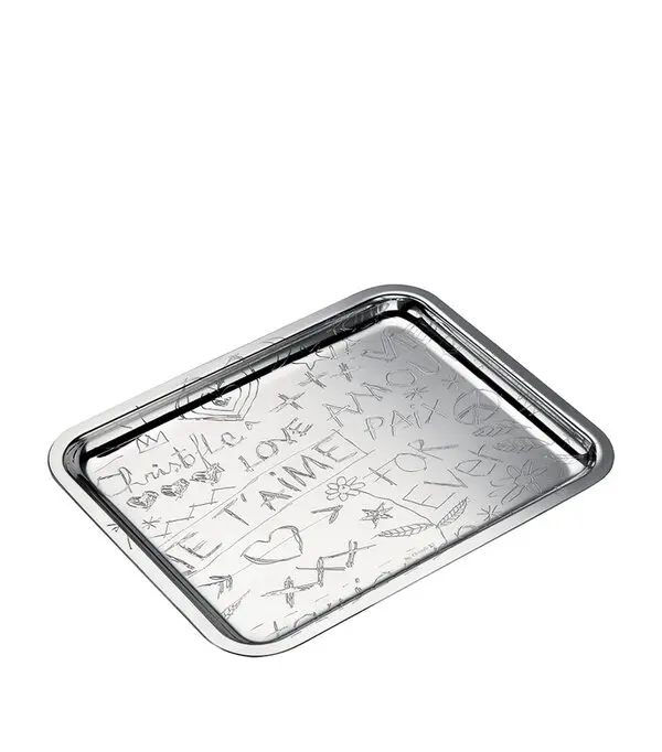 Christofle Plated Graffiti Tray - Silver