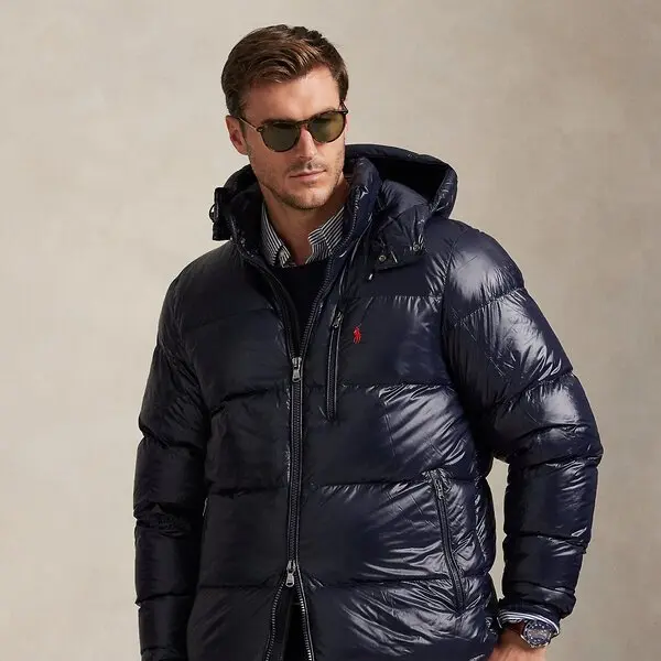 Ralph Lauren Glossed Down Jacket - Collection Navy Glossy