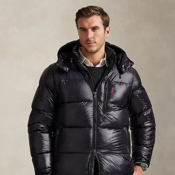 Ralph Lauren Glossed Down Jacket - Polo Black Glossy