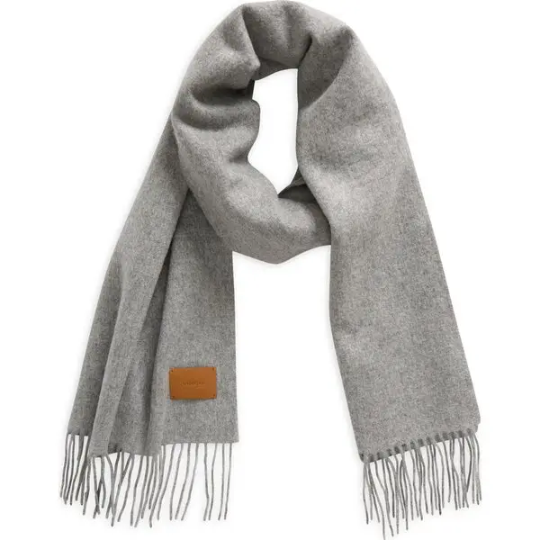 Vince Double Face Cashmere Scarf - Heather Gray