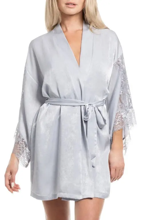 IN BLOOM BY JONQUIL Lace Wrap Robe - Silver