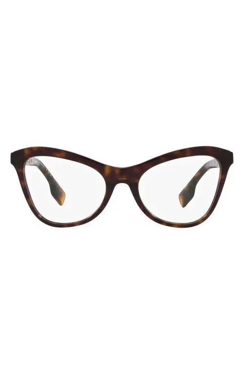 Burberry Angelica 54mm Cat Eye Optical Glasses - Dk Havana