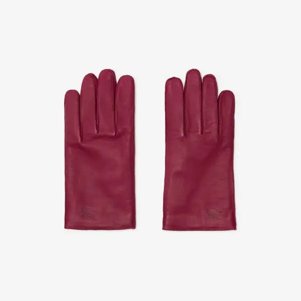 Burberry Leather Gloves With Equestrian Design Stud