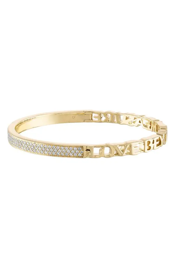 EDEN PRESLEY Love & Happiness Diamond Bangle - White Diamond