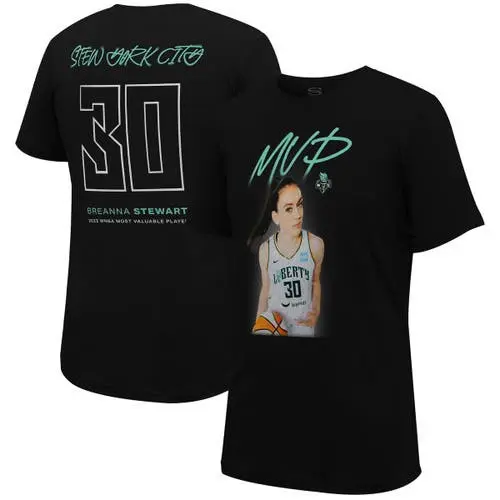 STADIUM ESSENTIALS Breanna Stewart New York Liberty 2023 Wnba Mvp Player T-shirt - Black