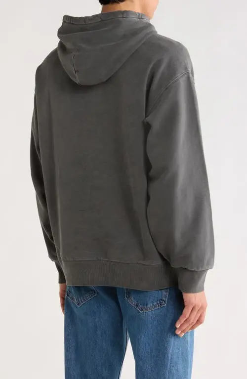 Carhartt Work In Progress Vista Logo Patch Hoodie - Black Garment Dyed