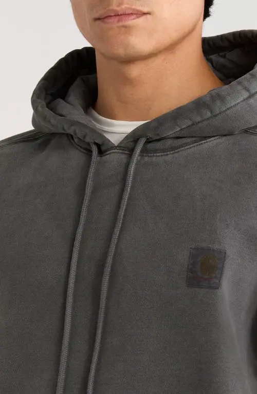 Carhartt Work In Progress Vista Logo Patch Hoodie - Black Garment Dyed