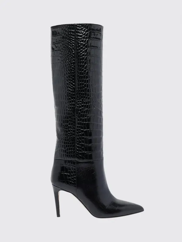 Paris Texas Croc-effect Patent Leather Knee-high Stiletto Boots