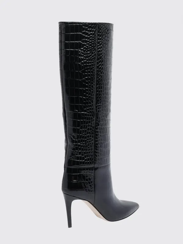 Paris Texas Croc-effect Patent Leather Knee-high Stiletto Boots