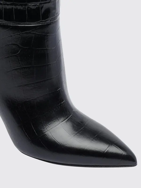 Paris Texas Croc-effect Patent Leather Knee-high Stiletto Boots