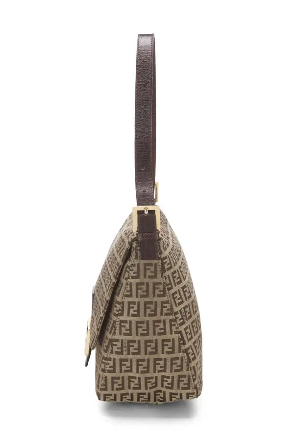 Fendi Zucchino Canvas Mama Shoulder Bag - Brown